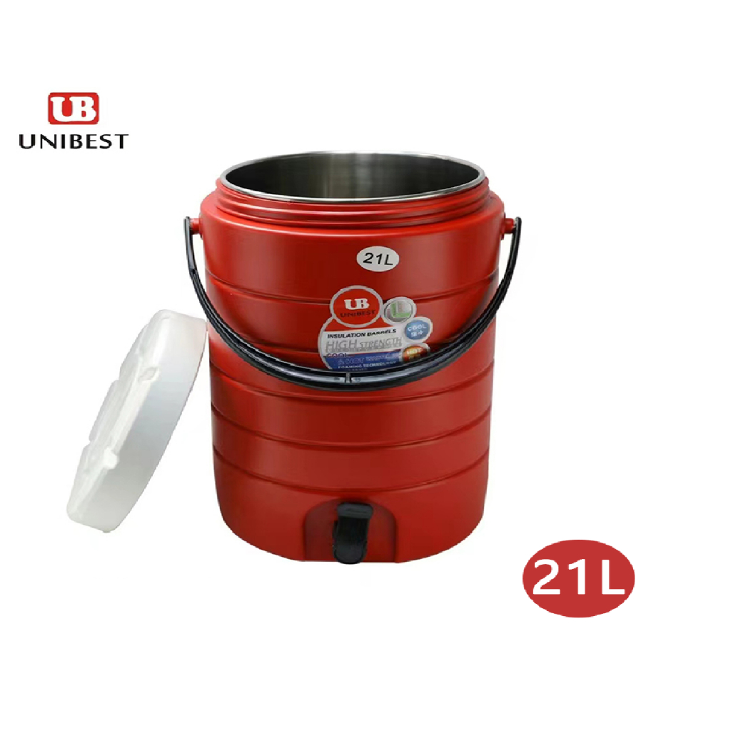 UNIBEST Water Jug Cooler Ice Bucket Container 16L/21L Stainless Steel ...
