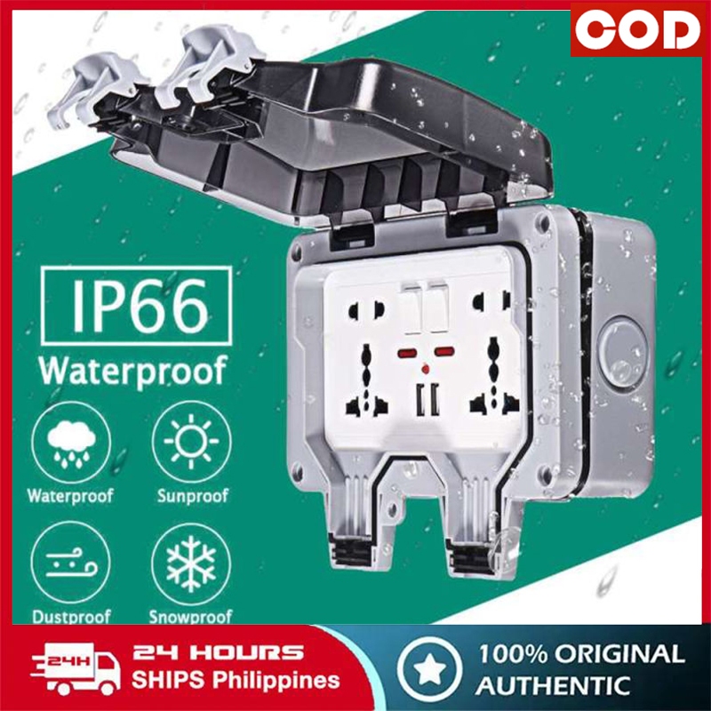 single/double Weatherproof Outdoor Sockets, Waterproof Switched Power ...