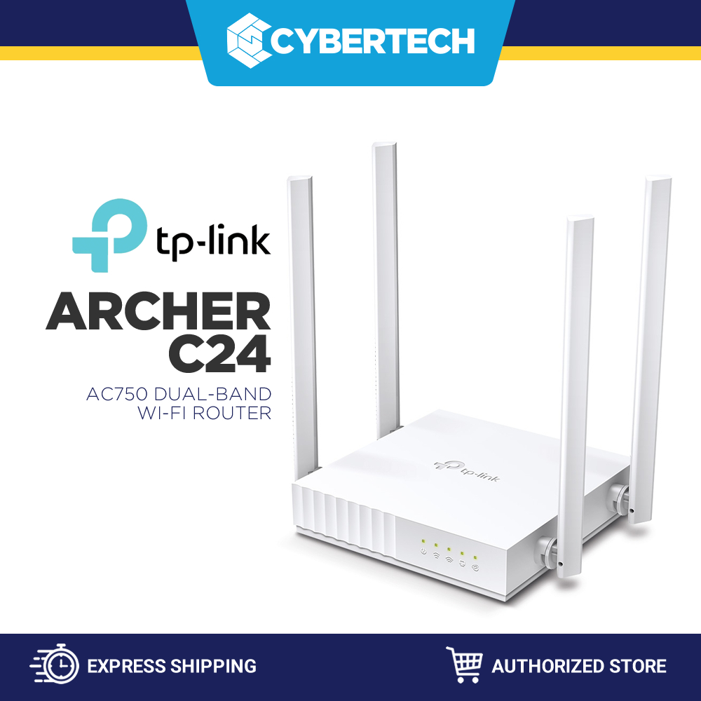 Cybertech TP-Link Archer C24 AC750 Dual-Band Wi-Fi Router | Shopee Philippines