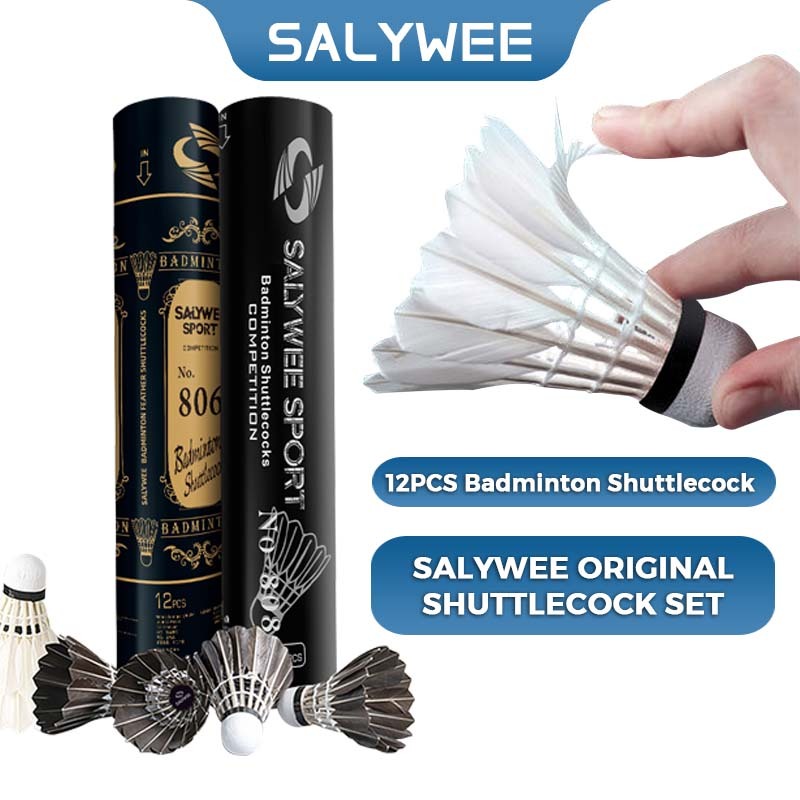 SALYWEE Original 12PCS Badminton Shuttlecock Durable High Quality ...