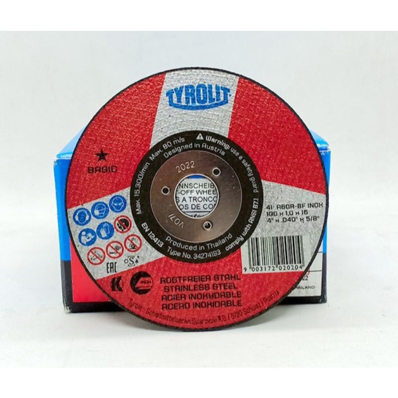 TYROLIT Stainless / Metal Cutting Disc 4 TYROLIT Stainless / Metal Cutting Disc 4