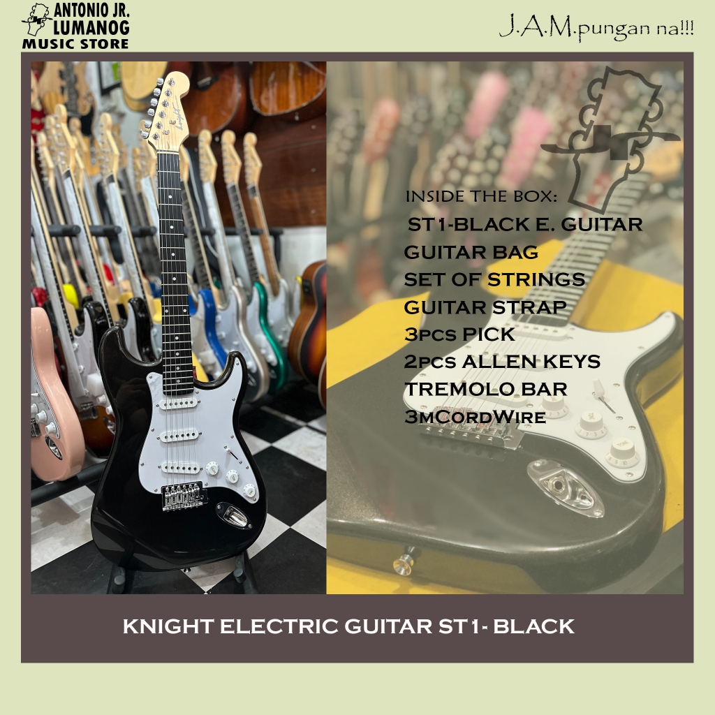 KNIGHT ST1 STRATOCASTER ELECTRIC GUITAR | Shopee Philippines