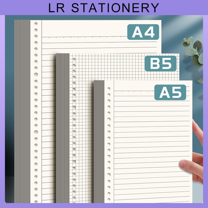 A5/B5/A4 Refill Pages/ Loose Leaf Refill Notebook Removable Refill Papers(60 leaves) W55 ...