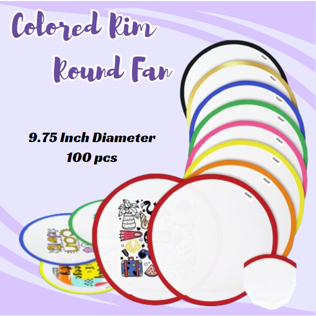Sublimation Round Fan / Foldable Fan / Twisted Fan (100 pcs per bundle ...