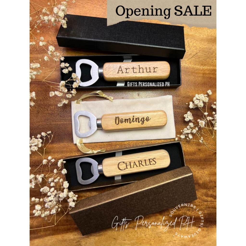 Personalized Bottle Opener Wooden Souvenir Gift | Customized Engraved ...
