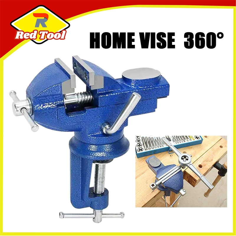 【High Quality】Heavy Duty Bench Vise Clamp 360° rotating cast iron bench ...