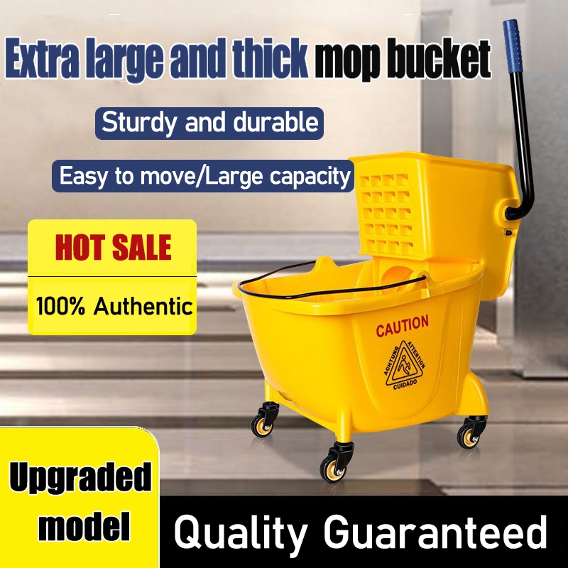Heavy Duty Commercial Industrial Mop Bucket Squeezer 36L Side Press ...