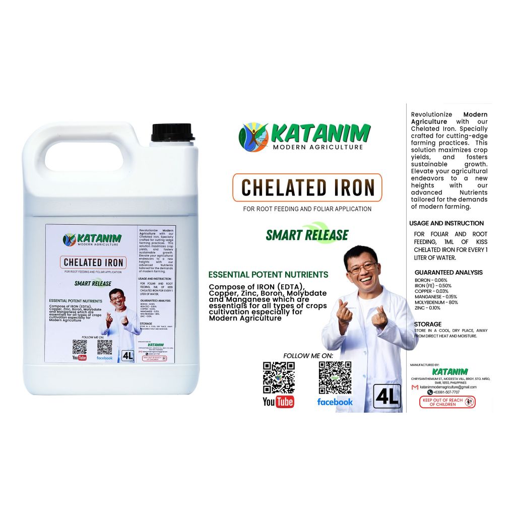 4 Liters Iron by KATANIM Chelated (Smart Release)-- Formulated and ...