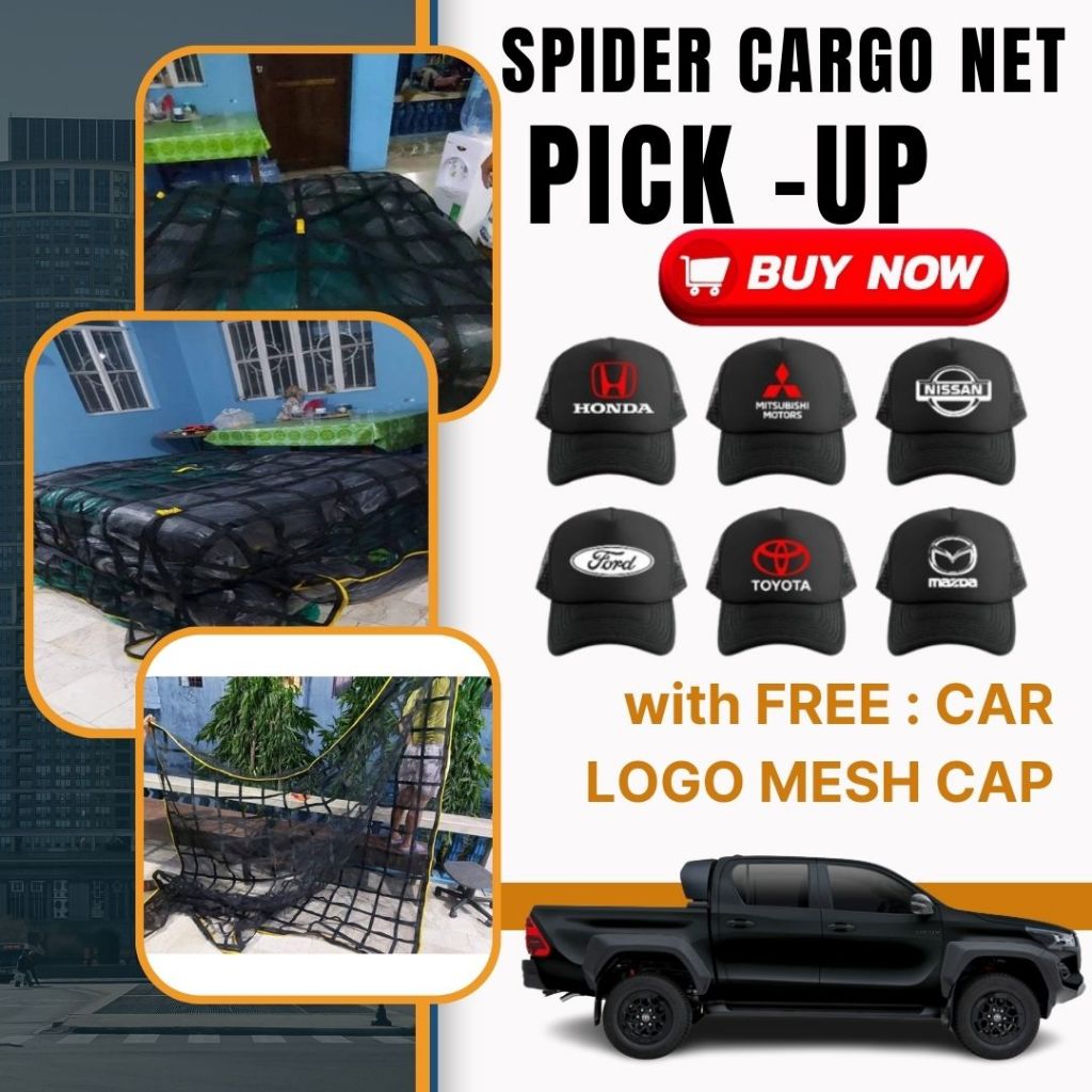 SPIDER CARGO NET FOR Pick Up Truck Adjustable Strap & Free Storage Bag ...