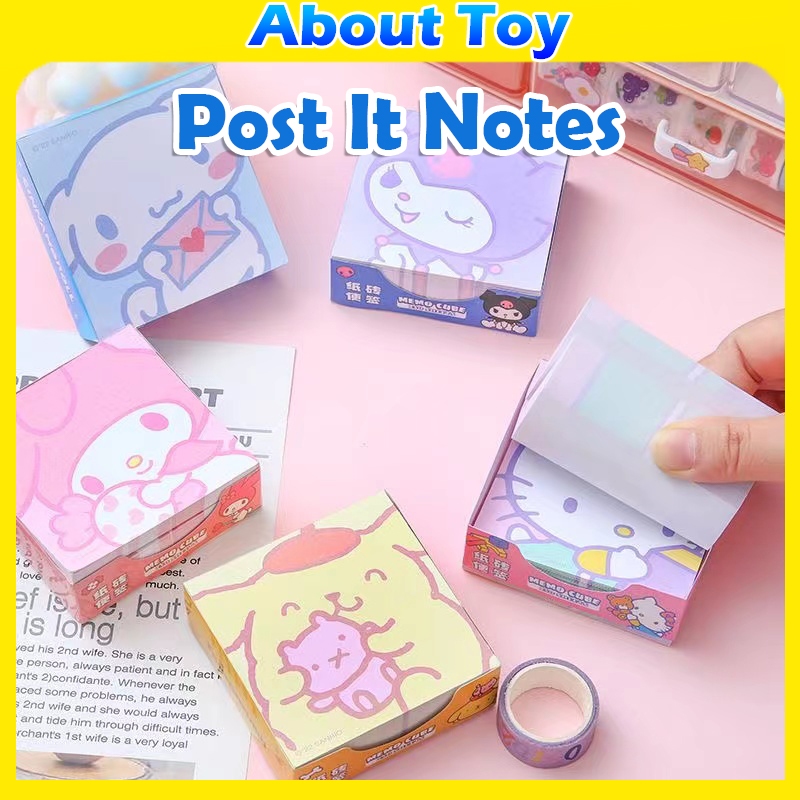 ABOUT 50Pcs Cute Cartoon Sticky Notes Ins Style Notepad Stickers ...