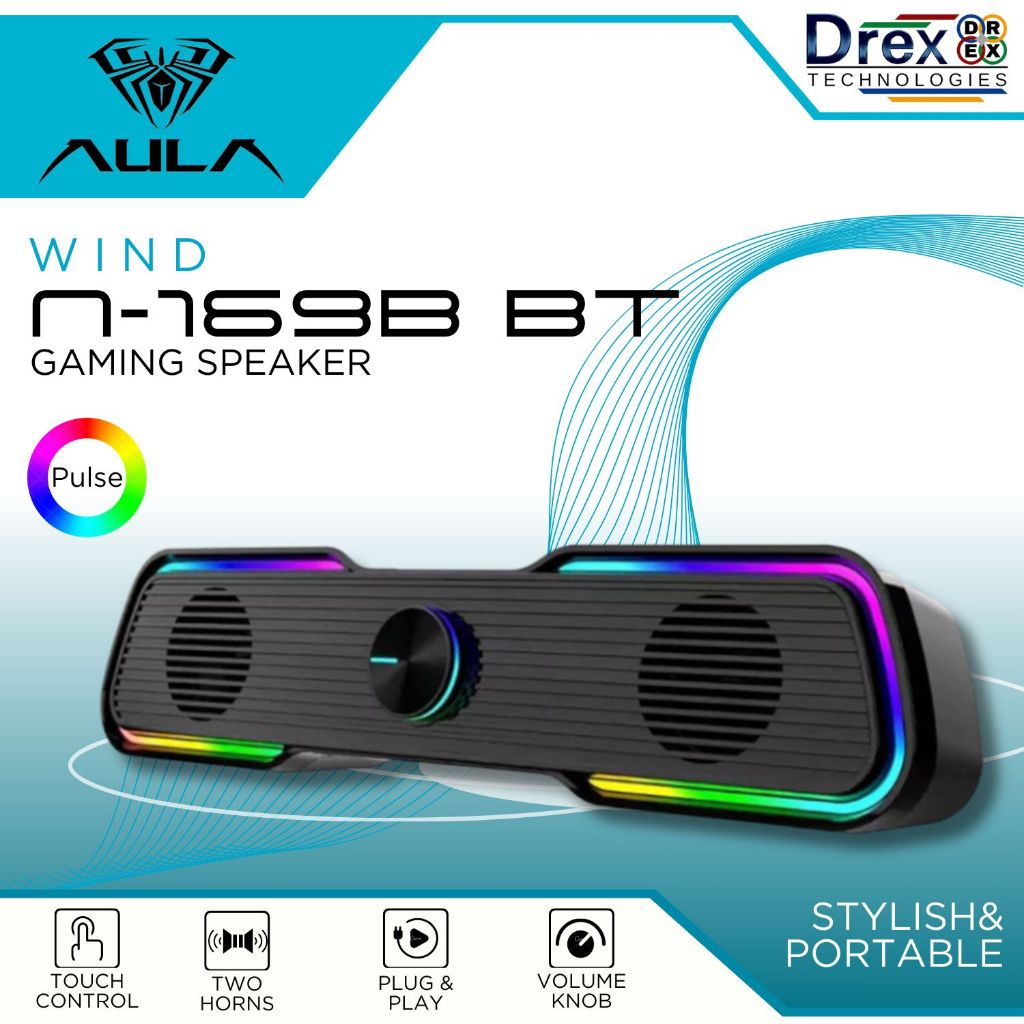 Aula N-169B-BT RGB Desktop Speaker with Bluetooth | Shopee Philippines
