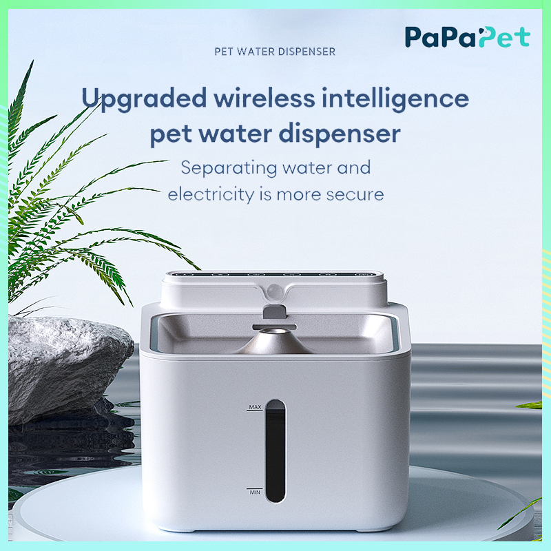 Pet Automatic Drinker Auto Sensor Wireless Use 3L Large Capacity Cat ...