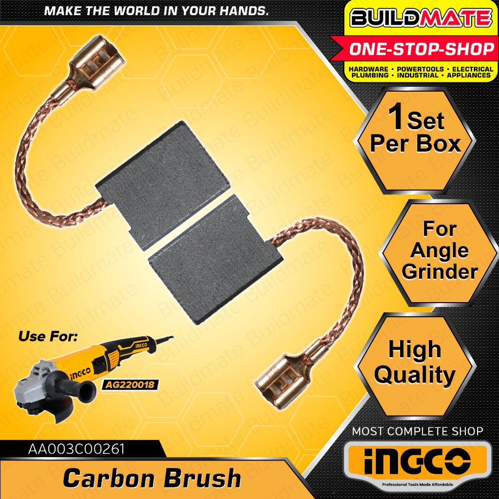 BUILDMATE Ingco 2PCS/SET Carbon Brush for Angle Grinder Replacement ...