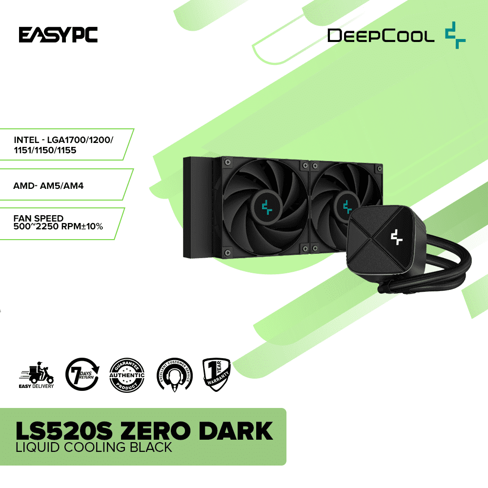 EasyPC| Deepcool LS520S/ LS720S Zero Dark cpu cooler liquid| Black | Shopee Philippines