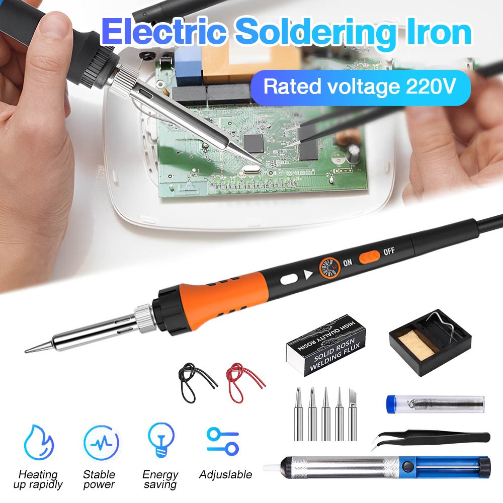 15 in1 Original AD 220V 60W soldering iron set temperature adjustable | Shopee Philippines