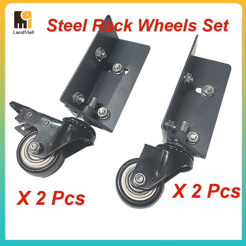 Steel Rack wheel Heavy Metal Shelf Wheels 4 pcs with lock Metal ...
