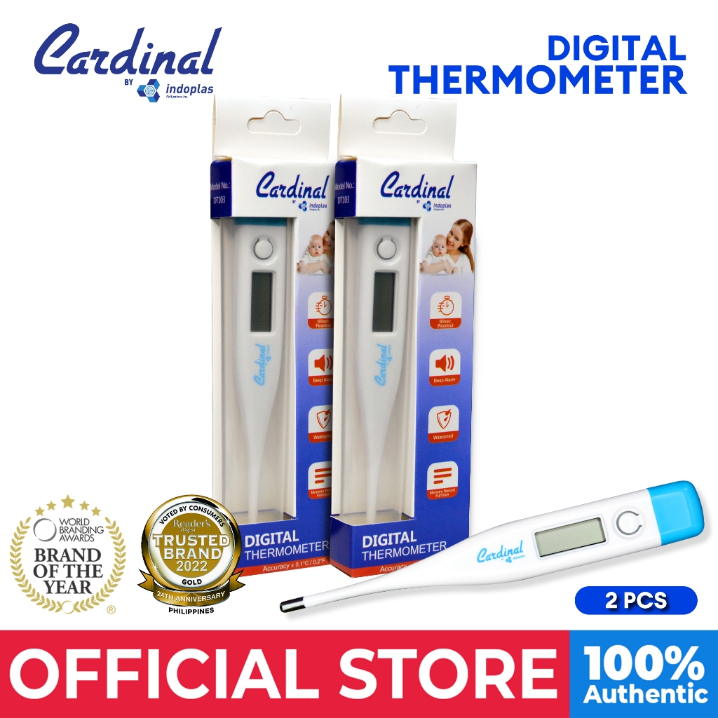Indoplas Cardinal Digital Thermometer - 2 Pieces | Shopee Philippines