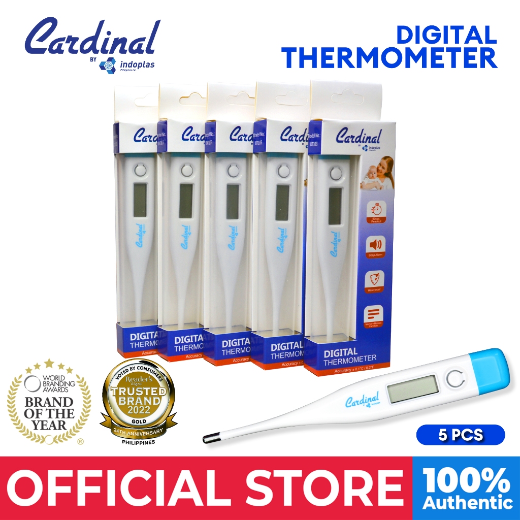 Indoplas Cardinal Digital Thermometer - 5 Pieces | Shopee Philippines
