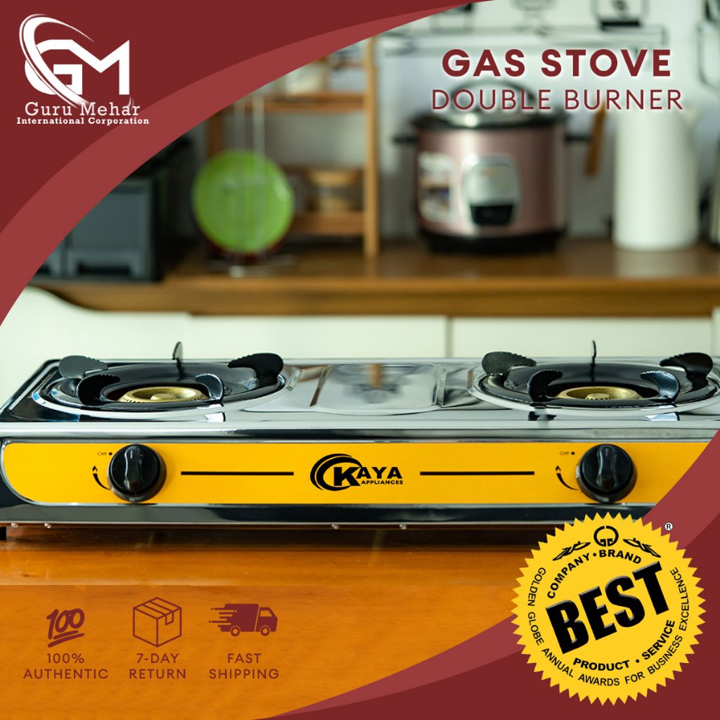 KAYA Gas Stove Double Burner Honey Comb Burner Easy Cleaning | Shopee ...