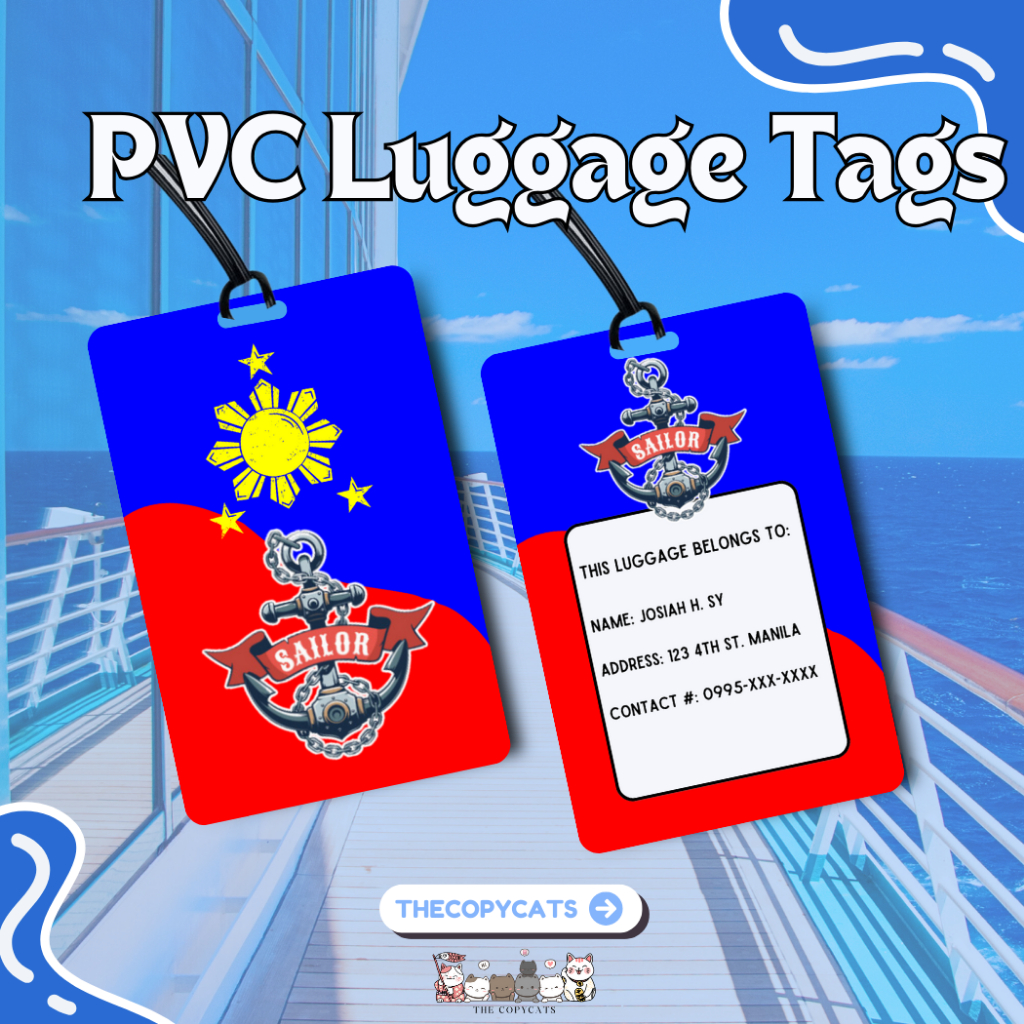 Customized PVC Bag/Luggage Tag for Seafarers Seaman ATM size High Gloss ...