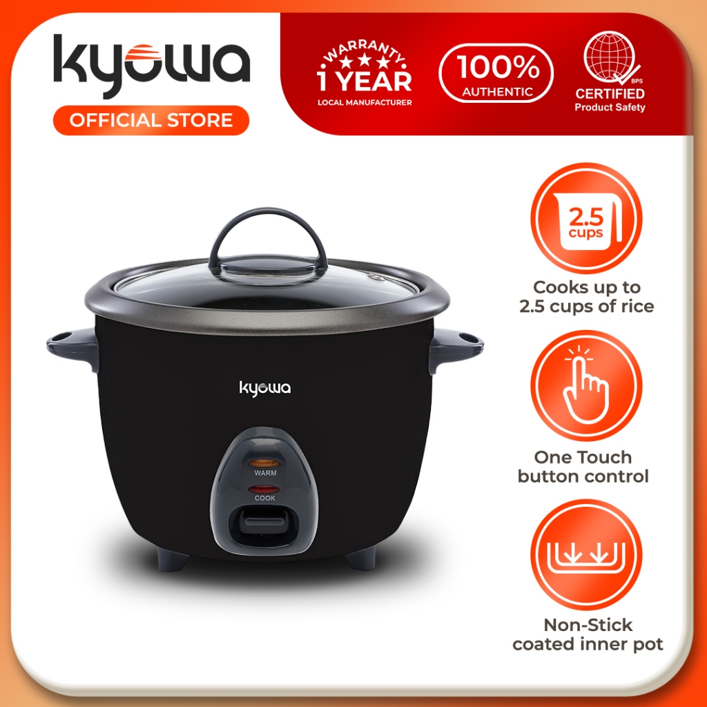Kyowa Rice Cooker 0.6L (Matte Black) KW-2035 | Shopee Philippines