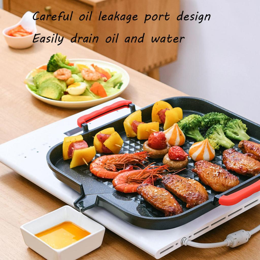 BBQ Griddle Grill Pan non-stick Barbecue Pan suitable for induction ...