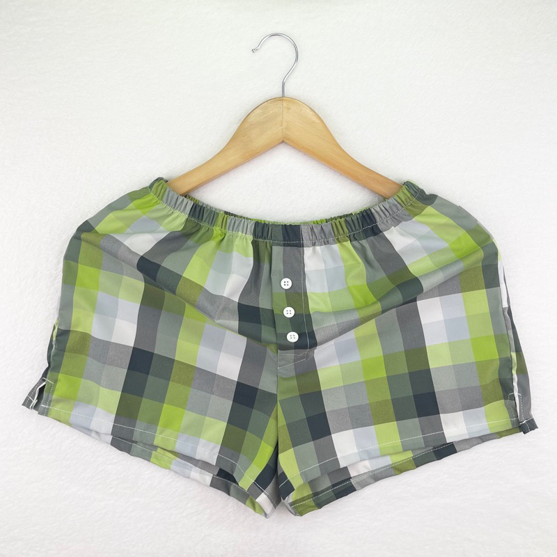 Checkered / Plaid / Mixed Prints Vented-Hem Boxer Shorts | Sleepwear | Loungewear | Shopee ...