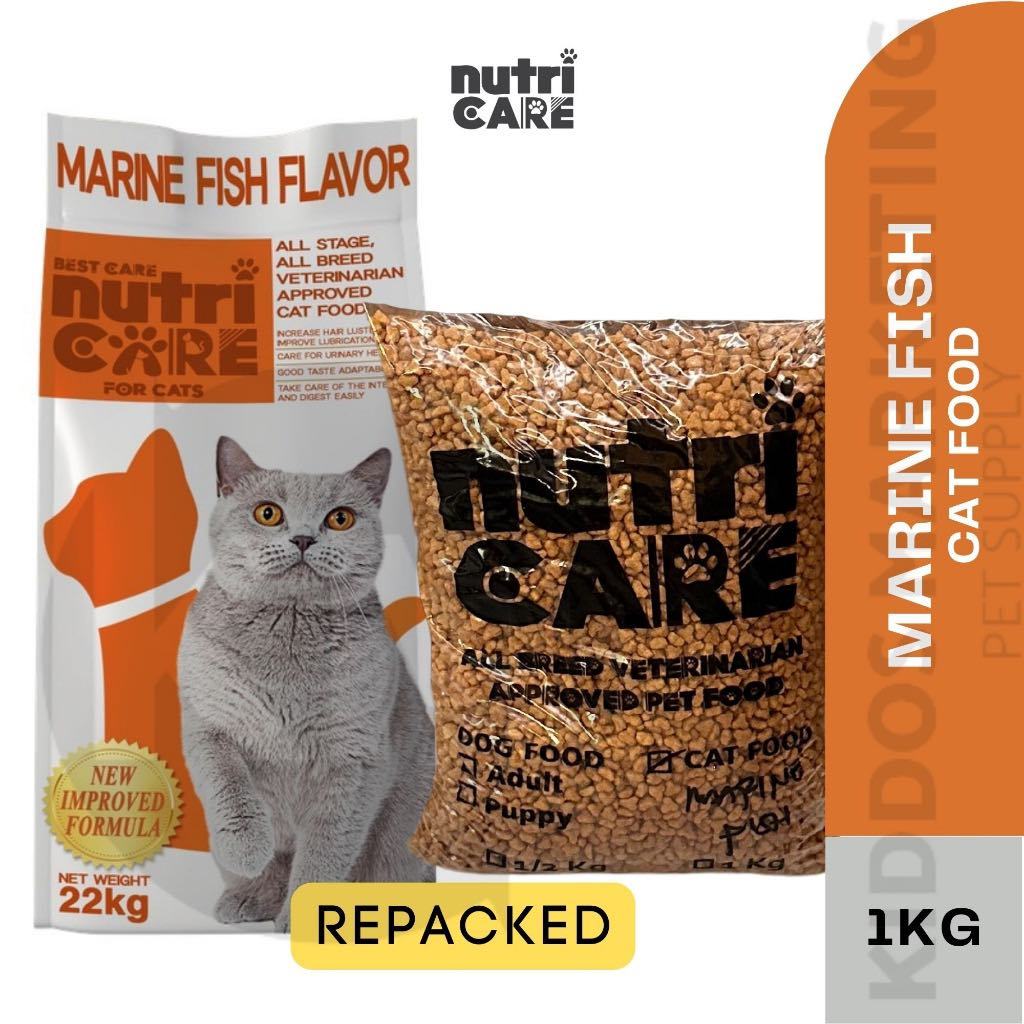 1kg Organic Cat Dry Salmon Tuna Food All Stages Adult Kitten Nutri Care ...