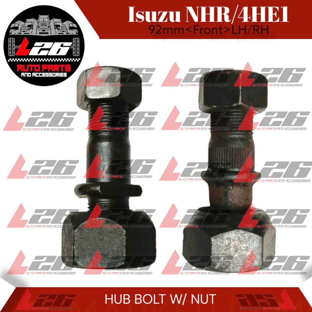 Isuzu NHR/4HE1 TRUCK 92mm HUB BOLT W/ NUT FRONT RH/LH | Shopee Philippines