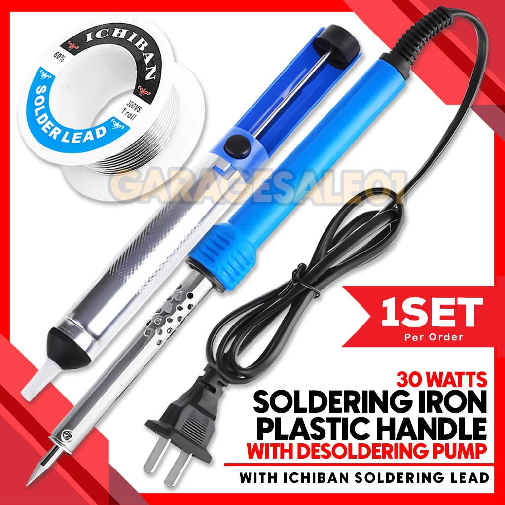 30W Soldering Iron Plastic Handle With Desoldering Pump & Original 30G ...