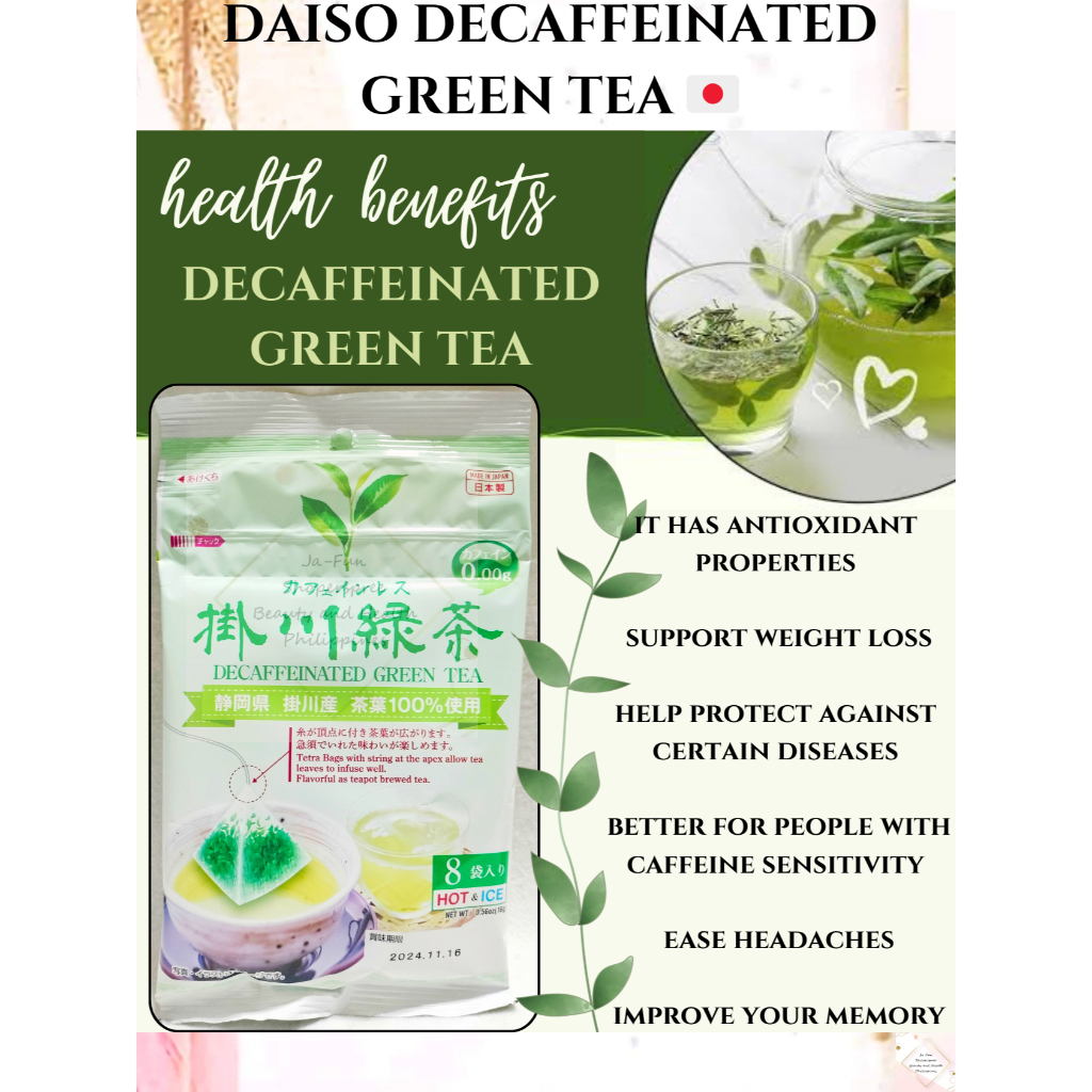 JAPAN DAISO DECAFFEINATED GREEN TEA | Shopee Philippines
