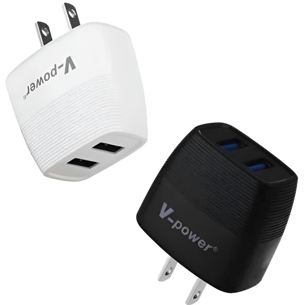 V-Power C119 Dual USB Set Fast Charger For IPH Type-C Micro | Shopee ...
