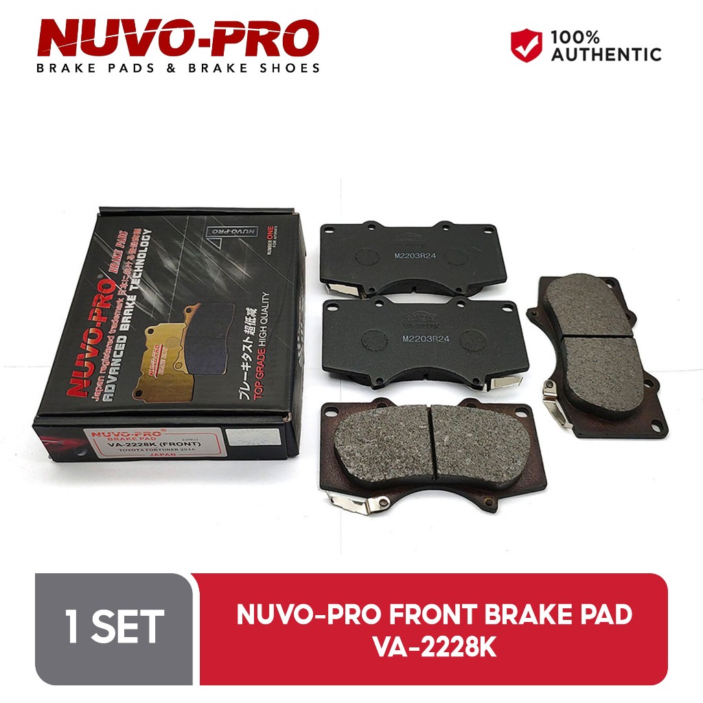 Nuvo-Pro Front Brake Pad Toyota Fortuner 2010-2012 / 2016-2022 / HILUX ...