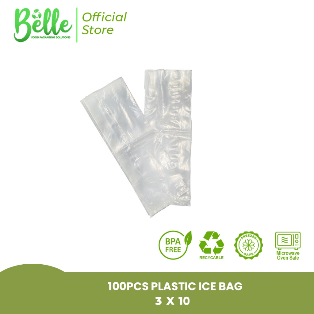 Belle Plastic Ice bag 4x12, 3x10, 3 x16 available size (100pcs ...