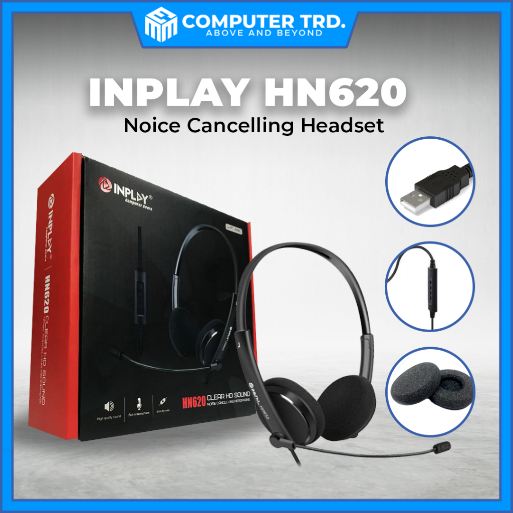 INPLAY Hn620 Headset Noise Cancelling Headphone for Laptop Desktop ...
