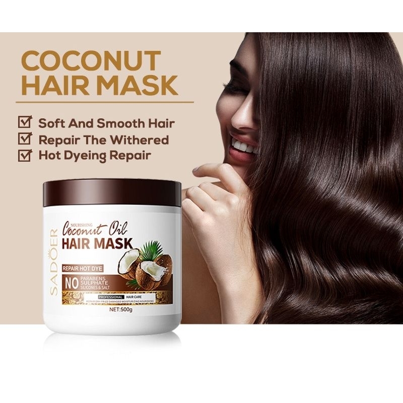 SADOER Coconut Hair Mask: Nourishing Creamsilk Conditioner and Treatment for Rebonded Hair ...
