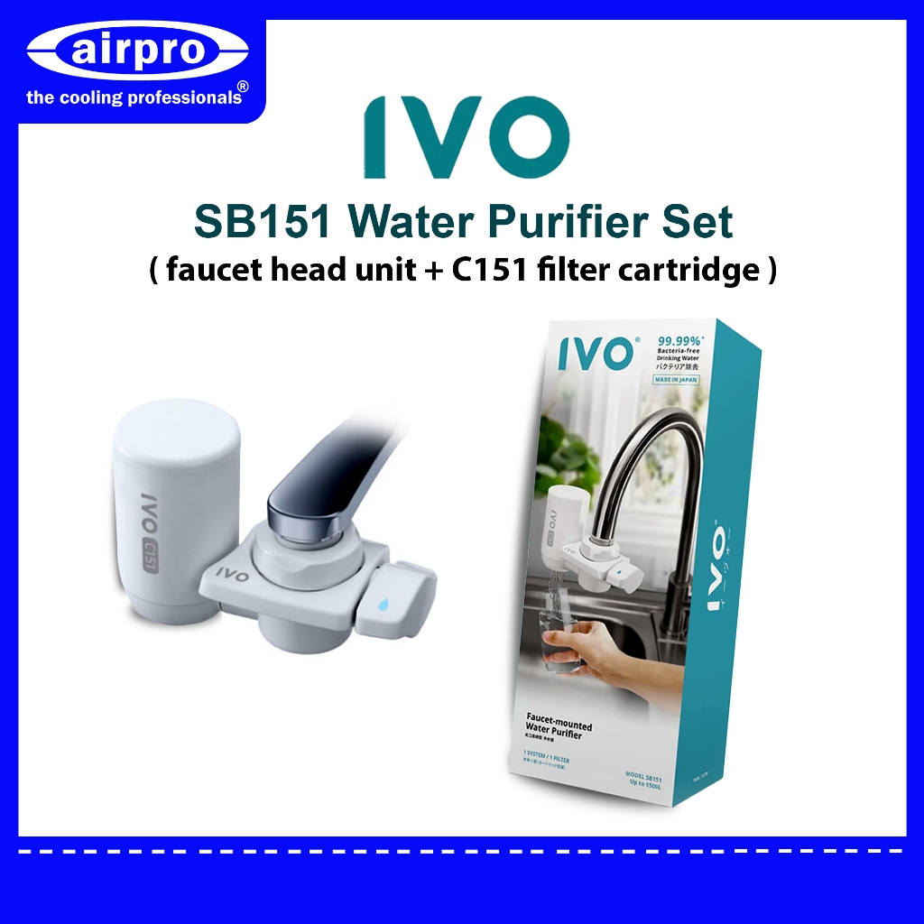 IVO SB151 Faucet-mounted Water Purifier (1500L) | Shopee Philippines