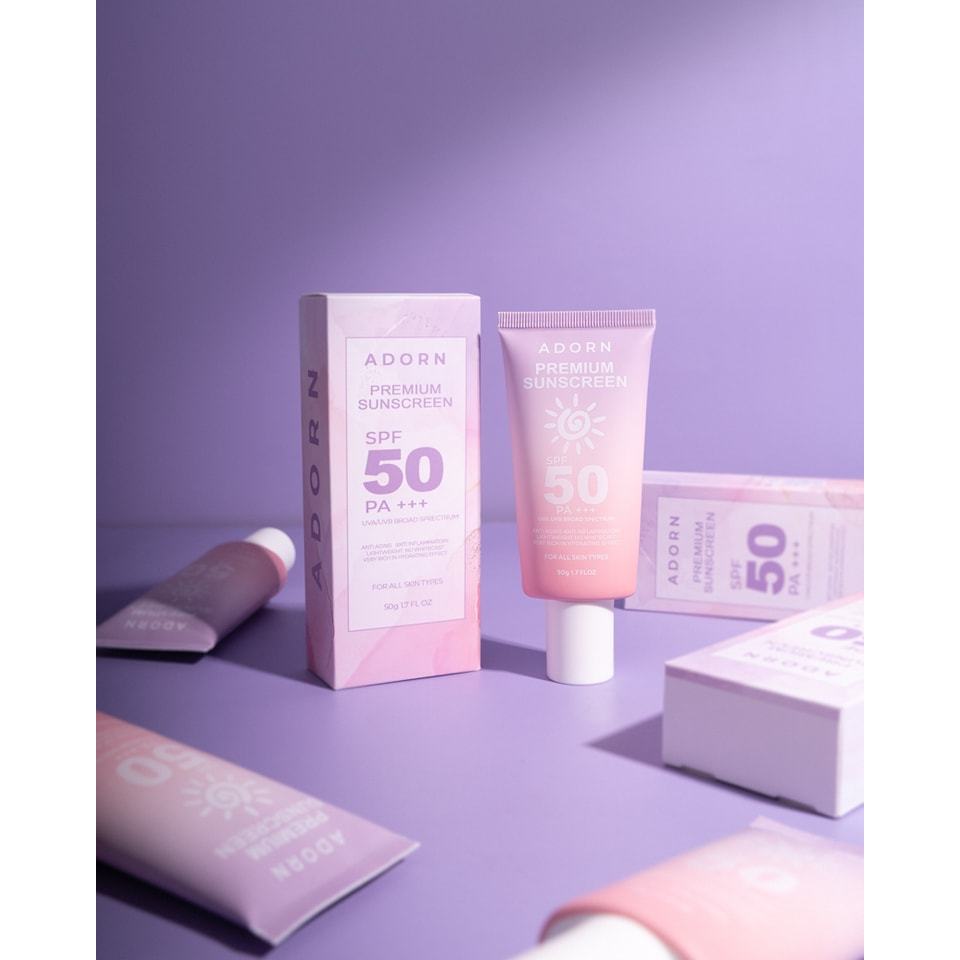 ADORN BY CALMSKIN Premium Sunscreen Sun Protection SPF 50 PA+++ 50ml ...