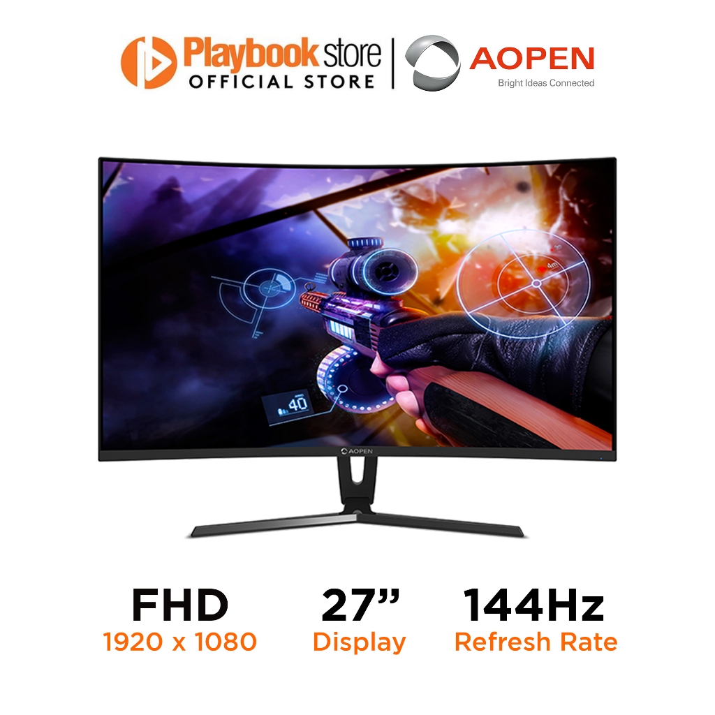 AOpen 27HC1R 27" FHD 1920 x 1080 144Hz VA Technology 4ms Curved AMD ...