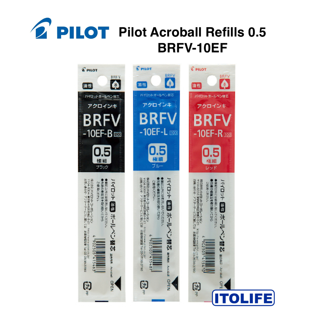 Pilot Acroball Ballpoint Pen Ink Refills 0.5mm BRFV-10EF- 1pc | Shopee ...