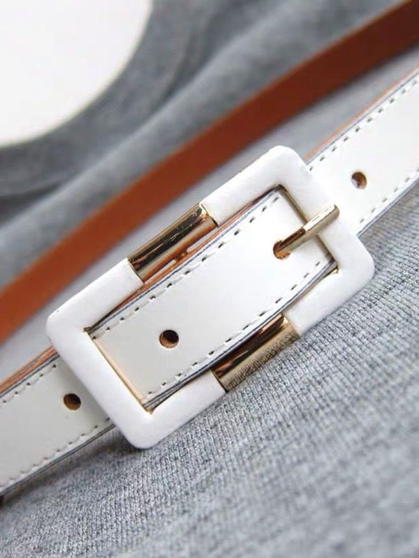 H-32# Korean Style Advanced Fashion Elastic Force Solid Color Belt For ...