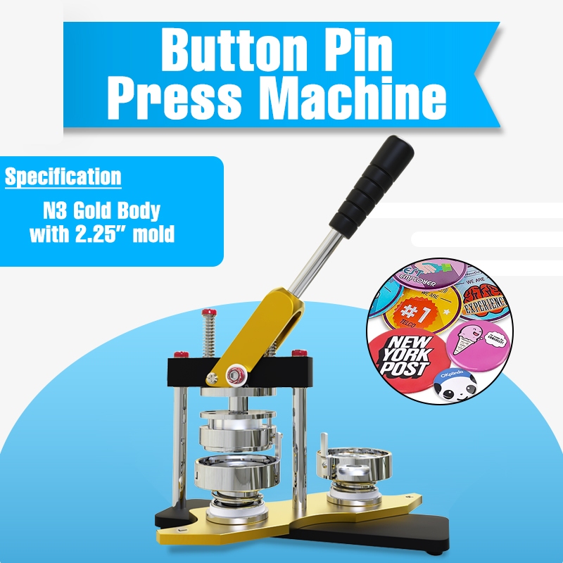 QUAFF Button Pin Press Machine Body and Mold 2.25inches for Cuyi Button ...