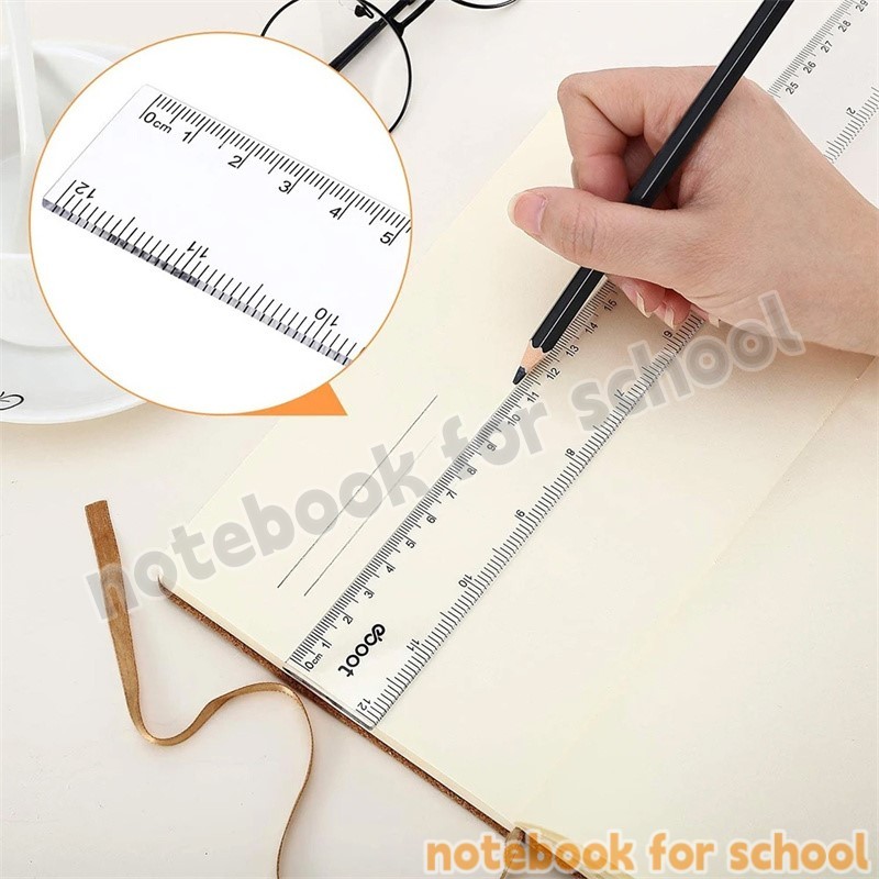 NFS 30CM Clear Plastic Ruler 12Inch Standard Rulers Straight Ruler ...