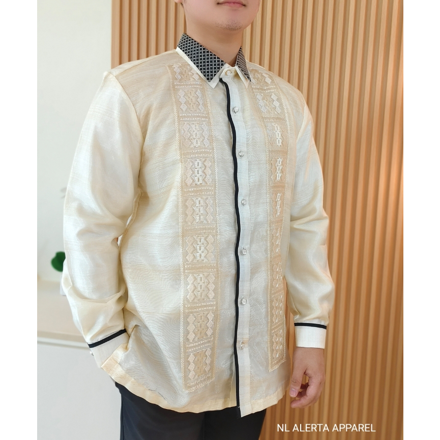 MODERN BARONG TAGALOG FULL BUTTON FOR MEN | Shopee Philippines