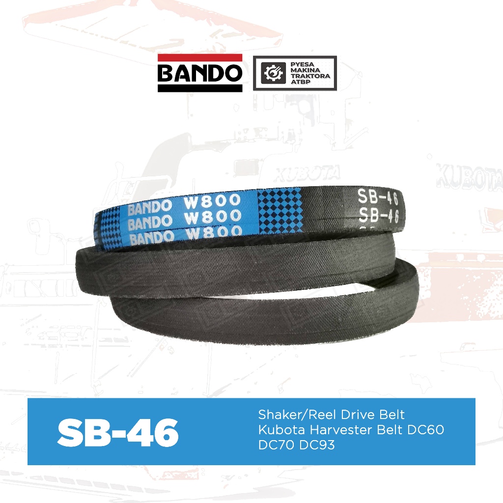 Kubota Harvester Belt DC60 DC70 DC93 SB46 Shaker/Reel Drive Belt BANDO ...