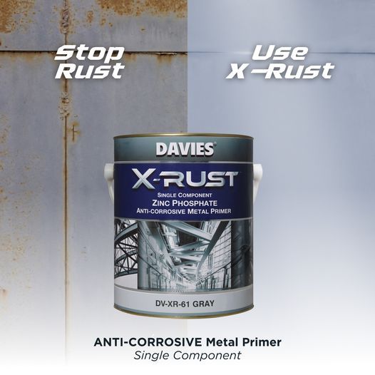 Davies X-Rust Anti-Corrosion Metal Primer Gray-1L (1 liter/quart ...