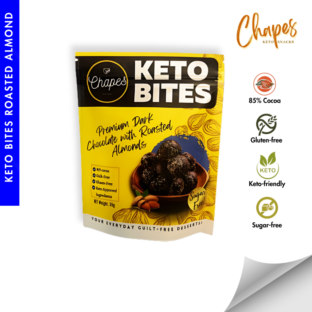 Chapes Keto Bites Dark Chocolate with Roasted Almond 6's | Shopee ...