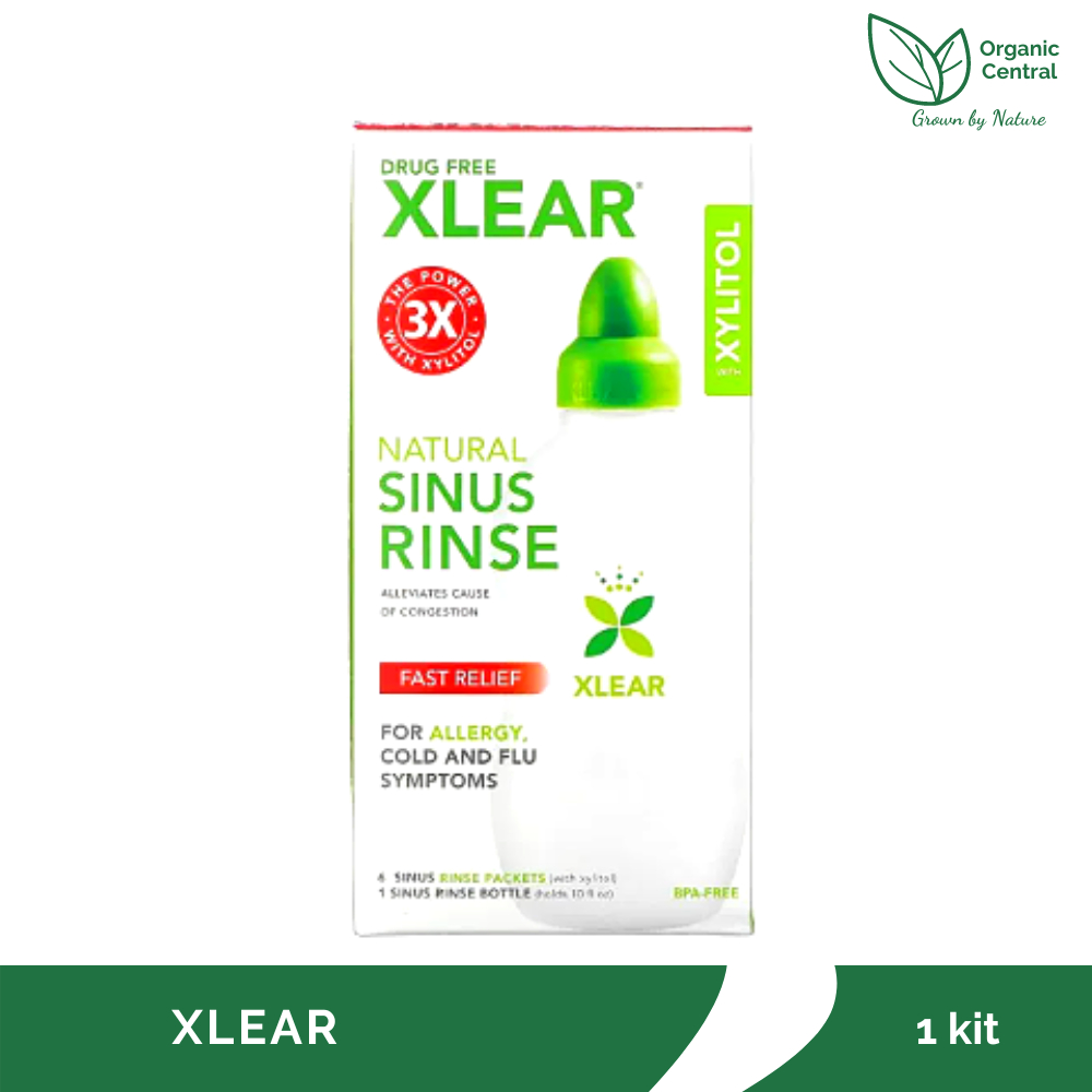 Xlear Natural Sinus Rinse with Xylitol and Saline Solution Kit | Shopee ...