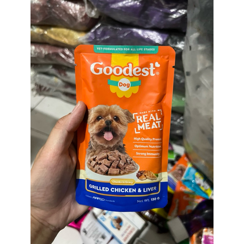 Goodest Wet Dog Food Pouch Grilled Chicken and Liver 130g | Shopee ...