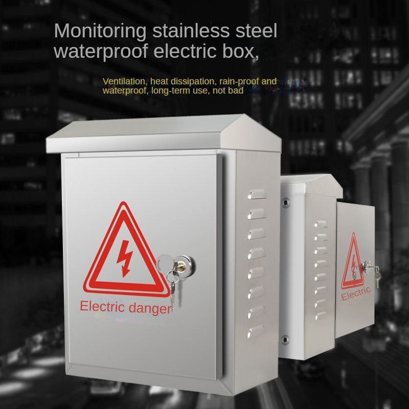 304 stainless steel distribution box outdoor rainproof high-voltage ...
